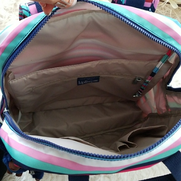 Kipling | Bags | Kipling Sharpay Walking On Air Pastel Laptop Bag ...